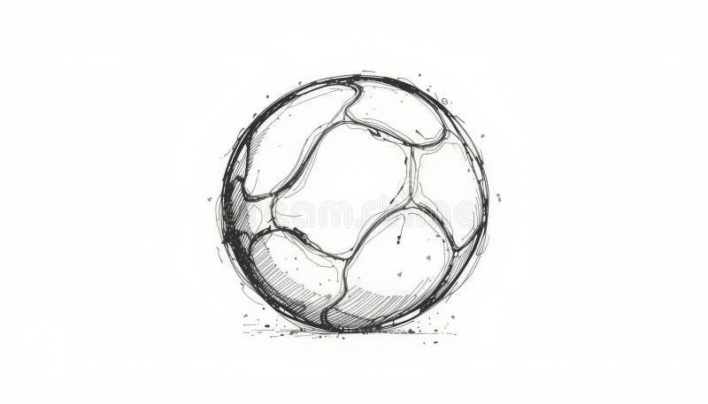 AI-Generated Soccer Ball Sketch Stock Illustration - Illustration of ...