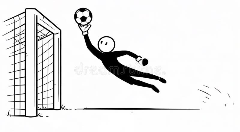 AI-Generated Soccer Save stock footage. Video of drawing - 377360194