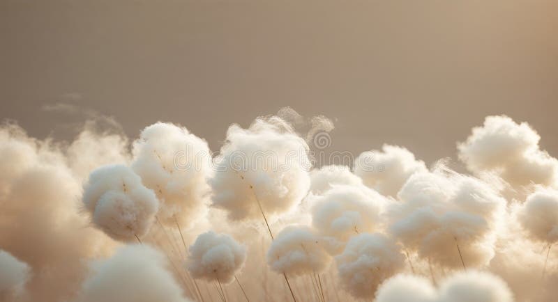 Soft Puffs Blowing in the Wind Under Natural Light Stock Photo - Image ...