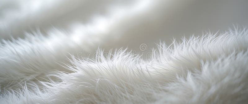 Soft Texture White Fluffy Material with an Uneven Pile and Blurred ...