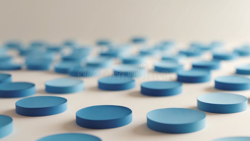 Solid Blue Notes Appear As Solid Blue Circles Calming Slightly F. Stock ...