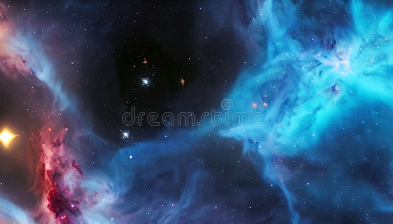 AI Generated, Space Background with Nebula and Stars. Collage. 3D ...