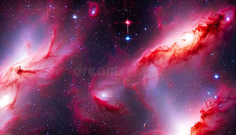 AI Generated, Space Background with Nebula and Stars. Collage. 3D ...