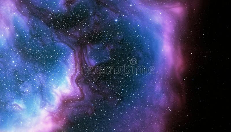 AI Generated, Space Background with Nebula and Stars. Collage. 3D ...
