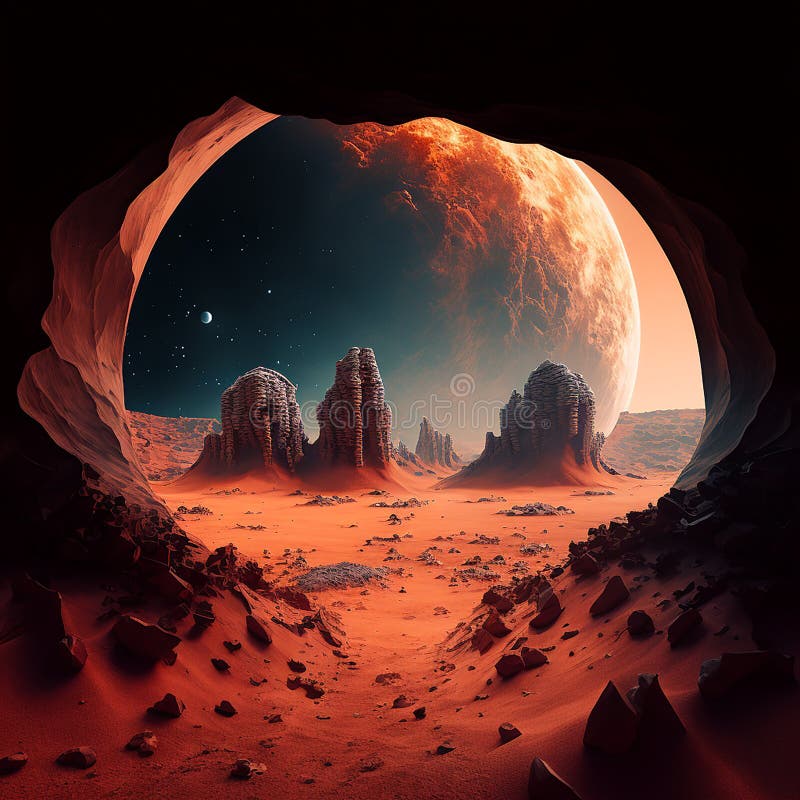 AI Generated Space Illustration Stock Illustration - Illustration of ...