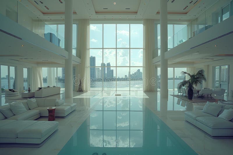 Spacious Hotel Lobby with Grand Architecture, High Ceilings, and ...