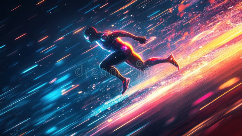 AI-Generated Speedster stock illustration. Illustration of poster ...