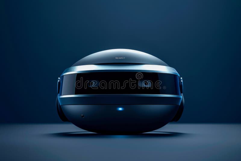 Spherical VR Device with a Futuristic Look, Representing Advanced ...