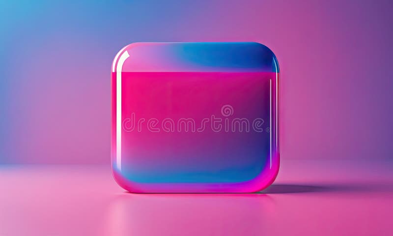 A Pink and Blue Square is Sitting on a Pink Background. Stock ...