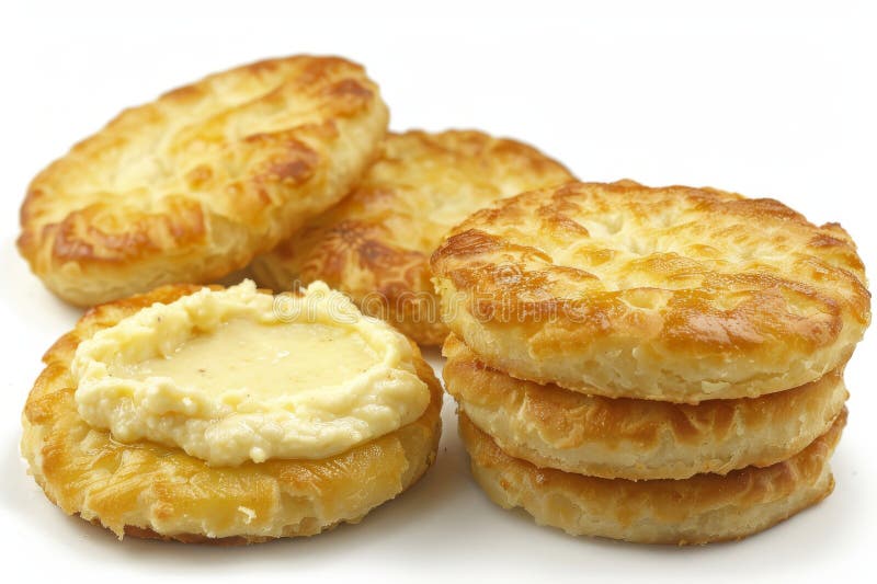 Stack of Golden Puff Pastries with a Crispy Texture, Perfect for a ...