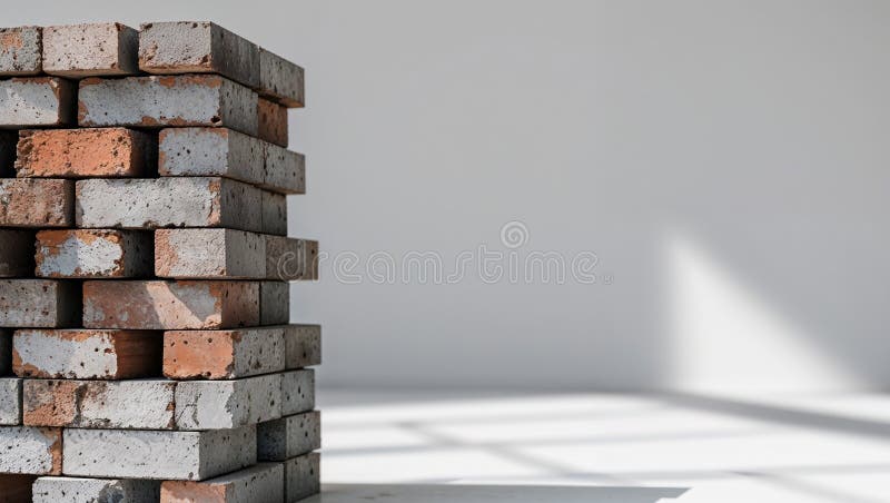 Stack of Old Weathered Bricks Construction Material Texture Building ...