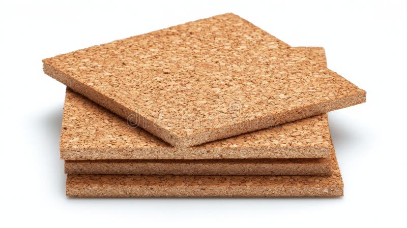 Stack of Square Cork Boards Neatly Arranged on a White Surface ...