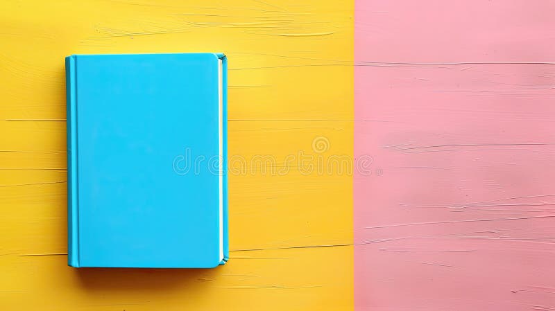 Stack of Yellow Books on an Orange Surface. Stock Illustration ...
