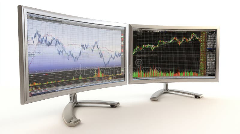 AI-Generated Stock Market Analysis Stock Illustration - Illustration of finance, widescreen ...
