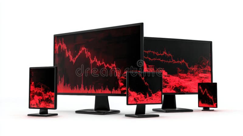 AI-Generated Stock Market Crash Visualization Stock Illustration ...