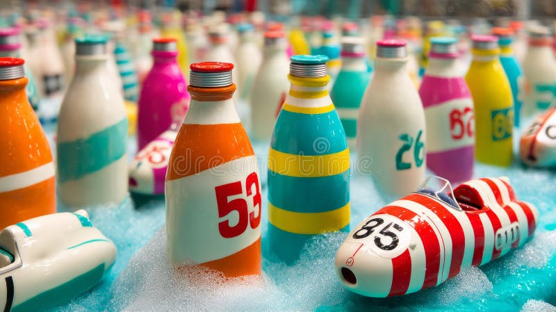 AI Generated. a Streamlined Bottle Transformed into a Futuristic Racing ...