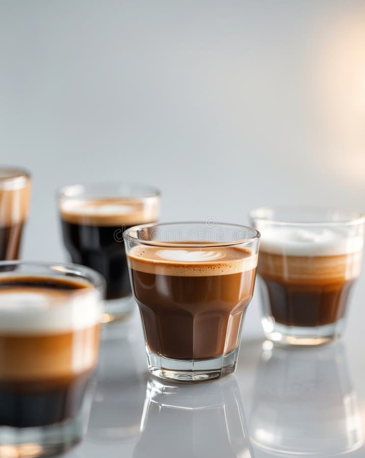 Studio Shot of Espresso Drinks - Bold and Rich Coffee Creations in ...