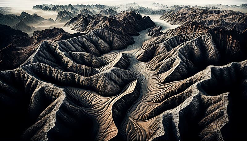 Distance on Sndor Planet: Aerial View from Drone, Captured by ...