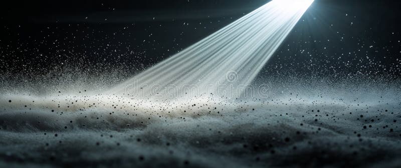 Stunning Beam of Light Illuminating Dust Particles in Dark Space ...