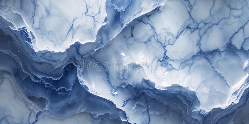 Stunning Blue and White Marble Texture Design. Stock Image - Image of ...
