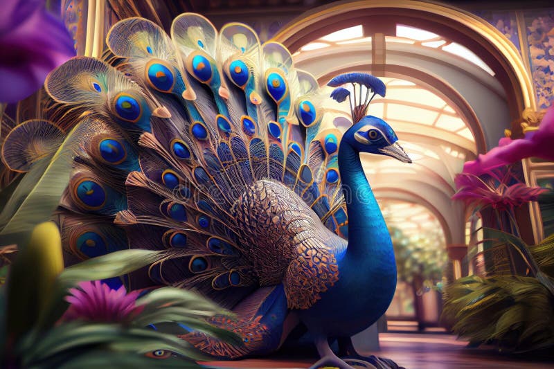 Inspired Photorealistic Peacock Rendering Stock Illustrations – 9 ...