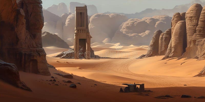 Desert Dreamscape, Made with Generative AI Stock Illustration ...
