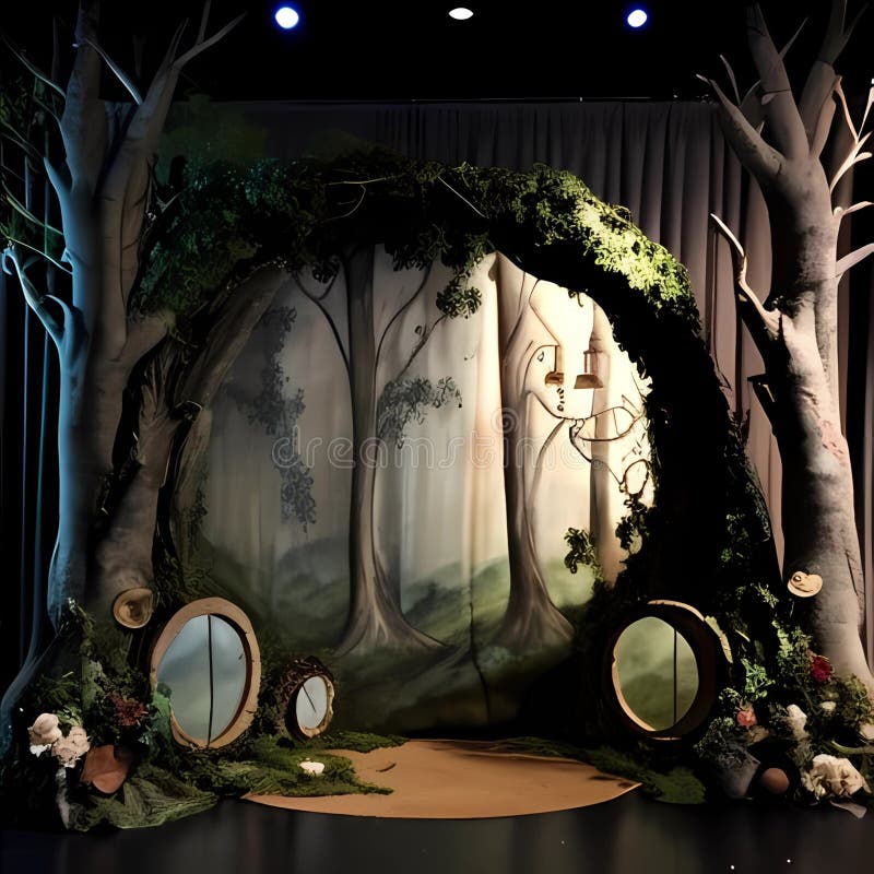 Whimsical Enchanted Forest Wedding Backdrop, Made with Generative AI ...