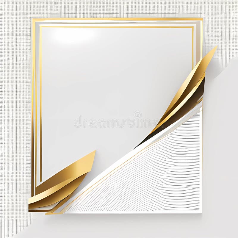 Minimal Golden Line Border, Made with Generative AI Stock Illustration ...
