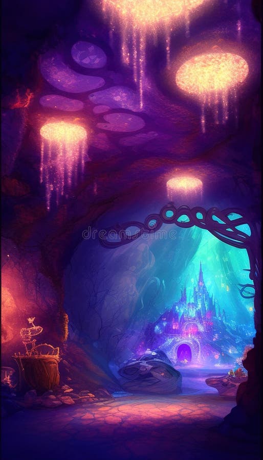 Mystical Beauty and the Beast Backdrop, Made with Generative AI Stock ...