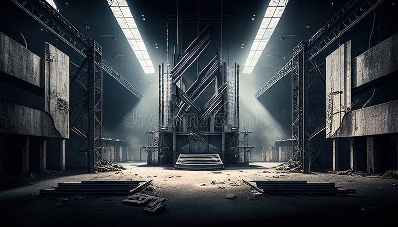 Industrial Band Backdrop, Made with Generative AI Stock Illustration ...