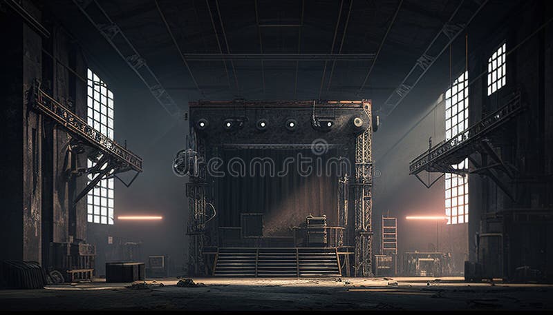 Industrial Band Backdrop, Made with Generative AI Stock Illustration ...