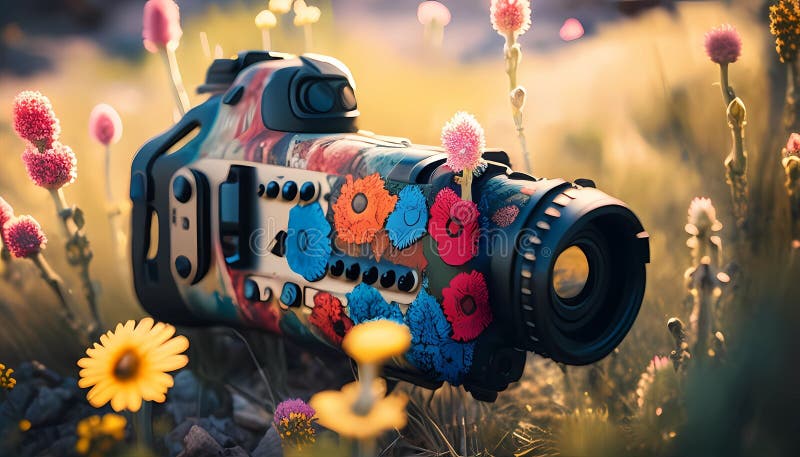 Colorful Meadow Weapon, Made with Generative AI Stock Illustration ...