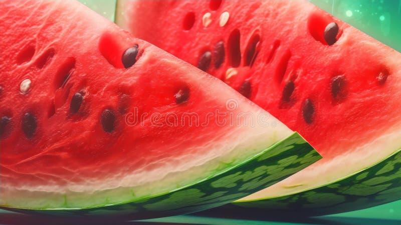 Watermelon Slices on Gradient, Made with Generative AI Stock ...