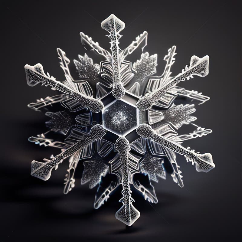 Snowflake Macro, Made with Generative AI Stock Illustration ...