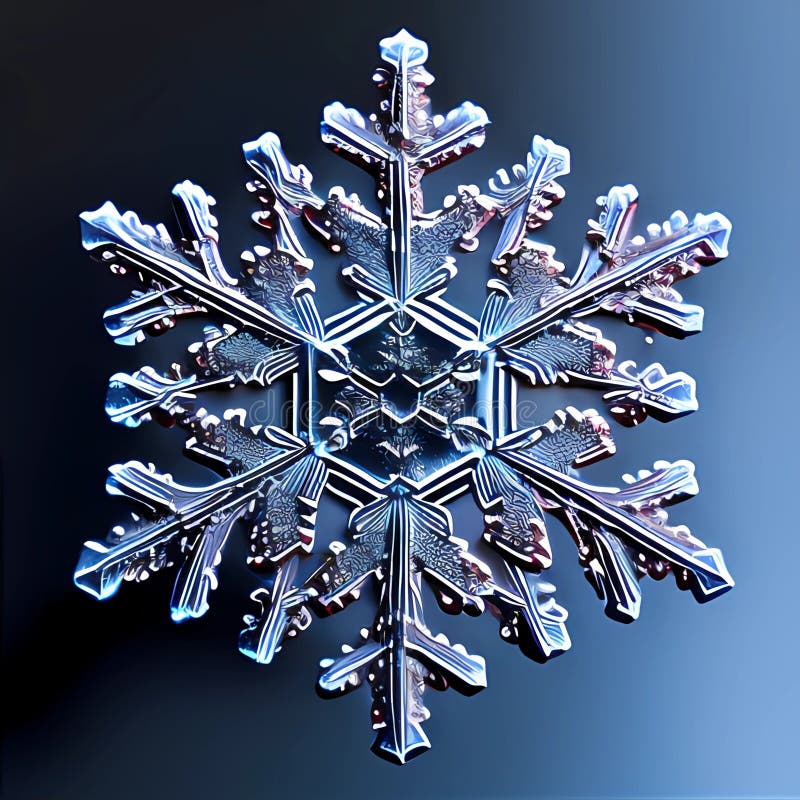 Snowflake Macro, Made with Generative AI Stock Illustration ...
