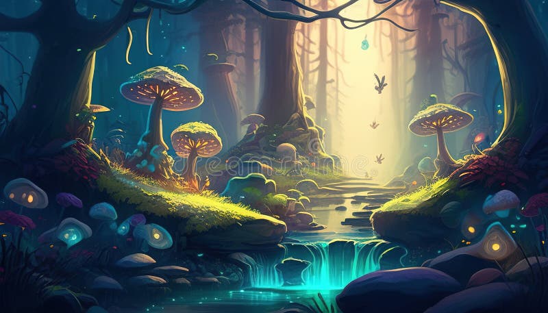 Alice S Dreamy Backdrop, Made with Generative AI Stock Illustration ...