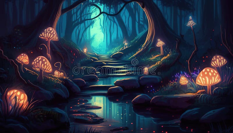 Alice S Dreamy Backdrop, Made with Generative AI Stock Illustration ...