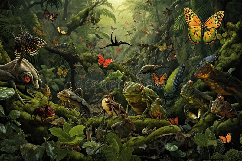 Wildlife Wonders. Creatures in Their Habitat Stock Image - Image of ...