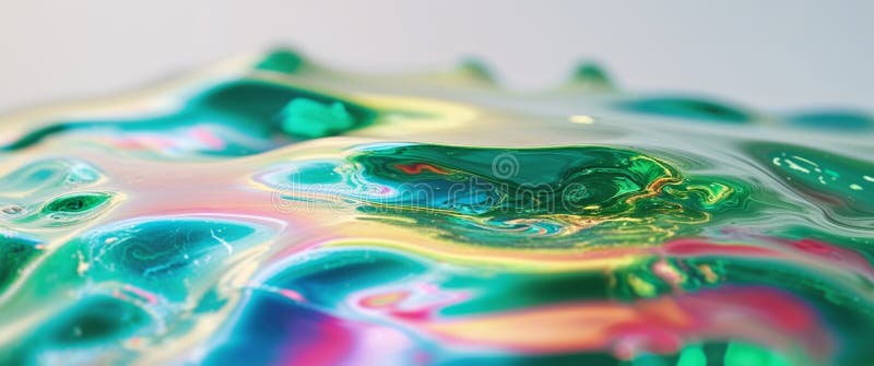 Stunning Iridescent Liquid Texture Background Stock Photo - Image of ...