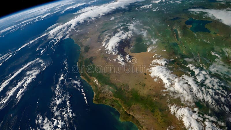 Stunning Satellite View of Earth S Surface Stock Illustration ...