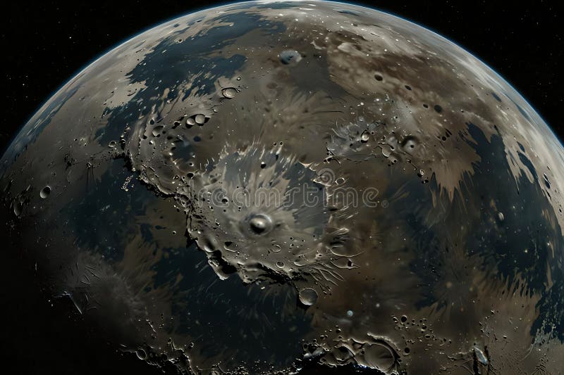 AI-generated Stunning View of a Celestial Body with Craters and Unique ...