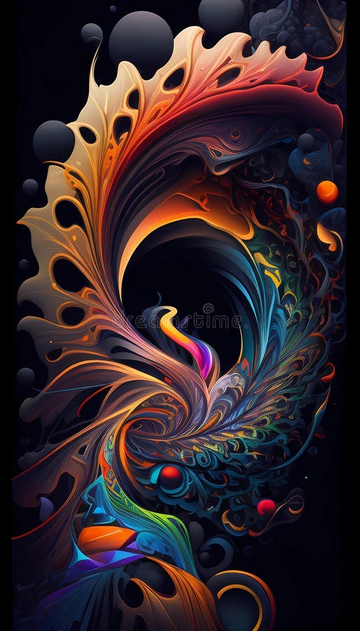 Abstract Wallpaper Render, Made with Generative AI Stock Illustration ...