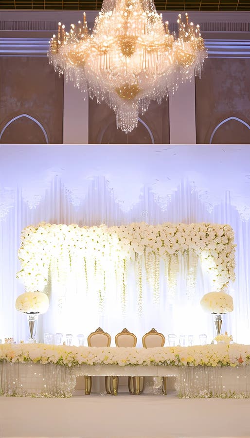 Wedding Backdrop, Made with Generative AI Stock Image - Image of ...