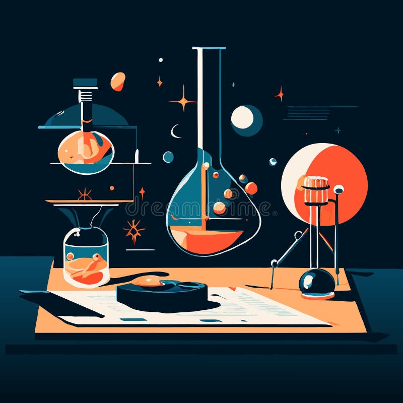 AI-generated Stylized Image of Science and Chemistry Laboratory ...
