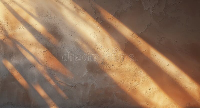Sunlight Illuminates a Textured Wall Creating a Striking Contrast of ...