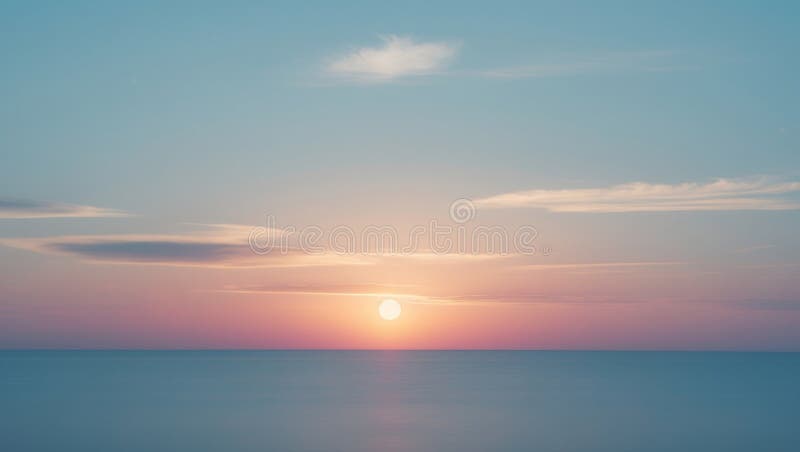 Sunset Silhouettes Slow Shutter Speed Captures the Sun Setting O Stock ...