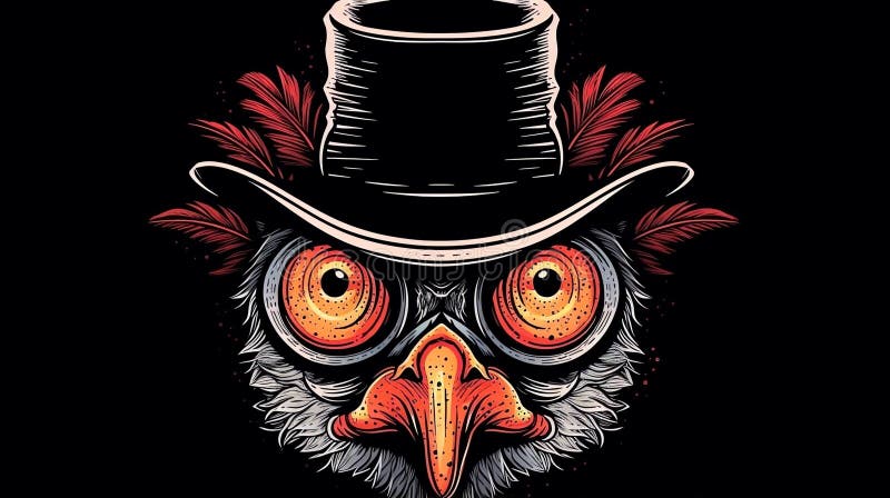 Absurd Hen Cartoon, Made with Generative AI Stock Illustration ...