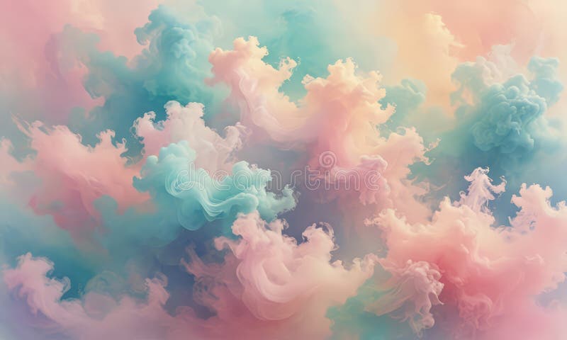 Colorful Cloud Background with Pastey Effect Stock Illustration ...
