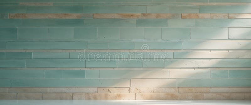 Teal and Beige Rectangular Stone Wall Background. Stock Photo - Image ...