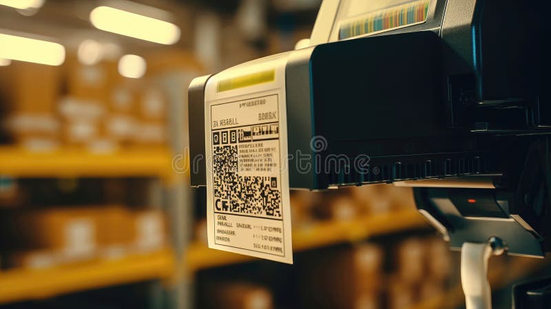 AI Generated Tech-Savvy Shopping Close-Up with Barcode Scanner and ...